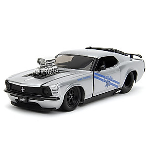 1970 Boss 429 Silver Metallic Highway Drag - Drag Trooper Bigtime Muscle Series 1/24 Diecast Model Car by Jada 35021
