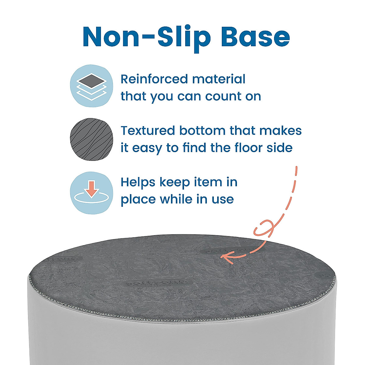 ECR4Kids SoftZone Floor Cushions with Handles, 2" Deluxe Foam, Round, Yellow, (6-Pack)