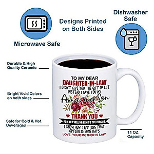 MyCozyCups To My Dear Daughter in Law I Gave You My Amazing Son 11 Ounce Novelty Coffee Mug