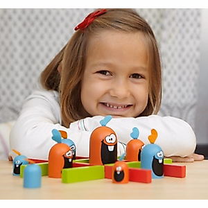 Gobblet Gobblers Fun Strategy Board Game - Award Winning Kids and Family Friendly Educational Board Game by Blue Orange Games- The Original Game, All Wooden - 2 Players for Ages 5+.