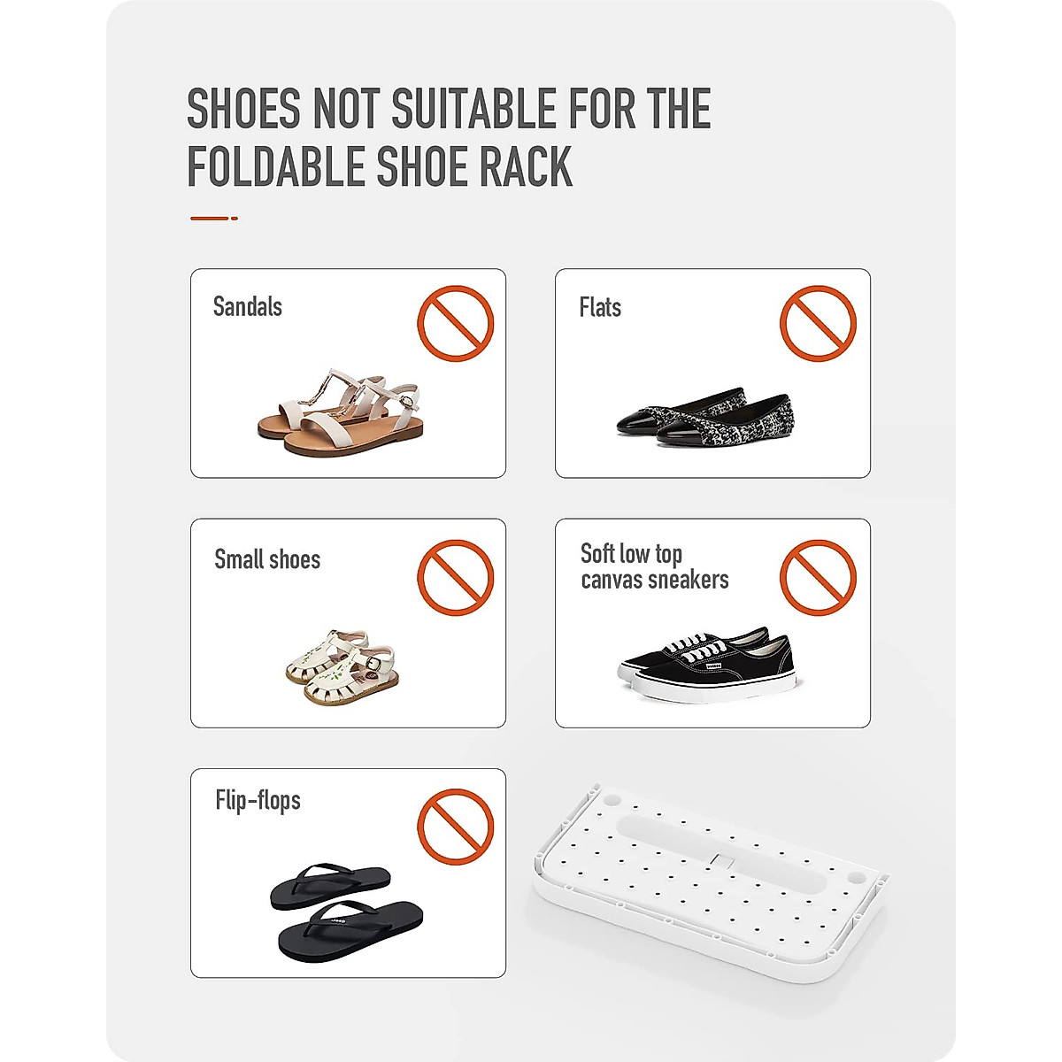 Baffect Wall Hanging Shoes Rack, Door Mounted Plastic Shoe Organizer, RV Camper Folding Shoes Holder for Space Saving Shoes Storage (4 Packs)