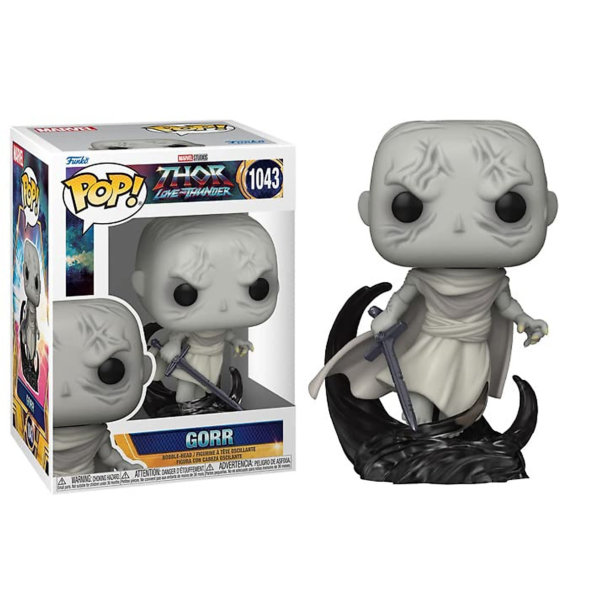 POP Thor: Love and Thunder - Gorr Funko Vinyl Figure (Bundled with Compatible Box Protector Case), Multicolor, 3.75 inches