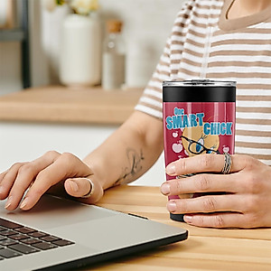 LOGOVISION Looney Tunes Tweety One Smart Chick Stainless Steel Tumbler with Straw and Flip Lid 20 oz Vacuum Insulated & Double Wall with Leakproof Dual Lid | Great for Iced Coffee and Hot Beverages