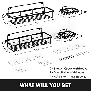 YAWSOUP Shower Caddy Shelf 4 Pack+ 2 Pack