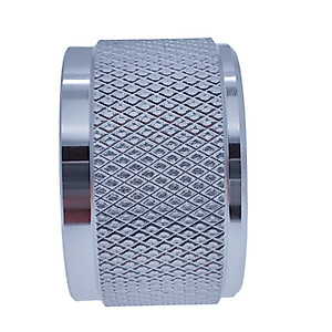 Szliyands 2 Pack Aluminum Rotary Electronic Control Potentiometer Knob,for 0.23'' Diameter Shaft, 0.98'' Dia, 0.61'' H, Guitar Knob, Audio knob, Volume Control Knob(Silver)