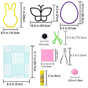 Exquiss Easter Tissue Paper Suncatcher Crafts-Bunny+Egg+Butterfuly Suncatchers Crafts with 1600pcs Craft Kits for Kids Easter Crafts Suncatchers Easter DIY Activities School Art Crafts
