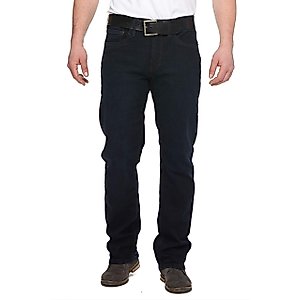 Urban Star Mens Jeans Relaxed Fit – Straight Leg Stretch Jeans for Men 34W x 34L Black