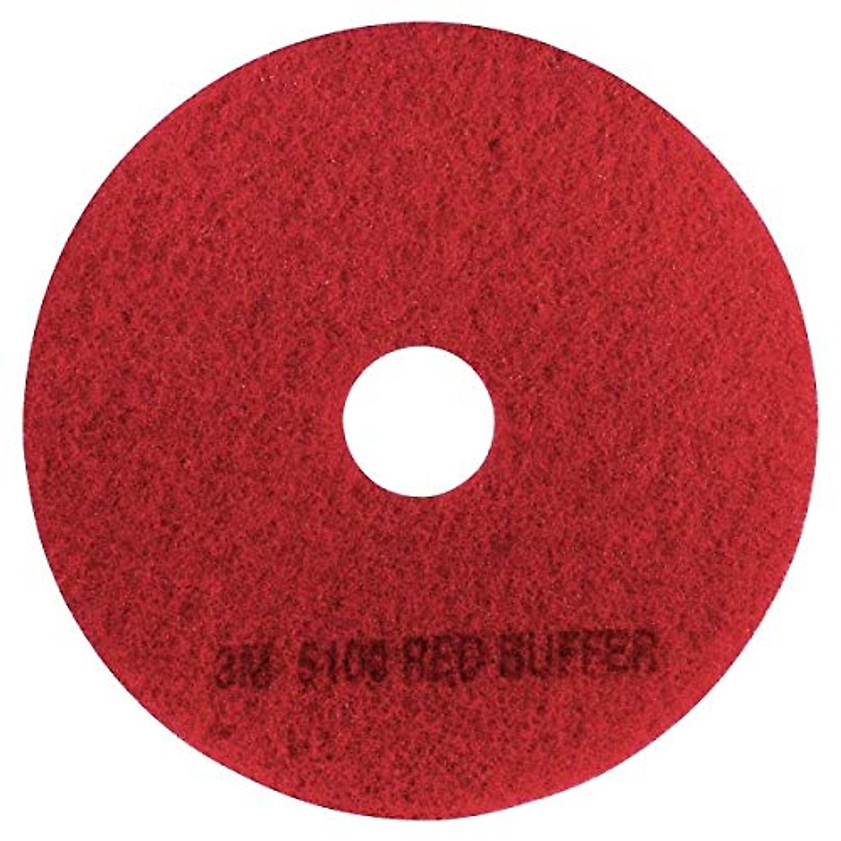3M Buffer Floor Pad 5100, Red, 20", 5/Case, Removes Soil, Scratches, Scuff Marks, and Black Shoe Heel Marks