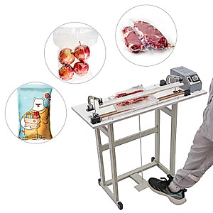 22.83" Foot Pedal Impulse Sealer heat sealing machine,Plastic Bag sealer AC220V,Foot-pedal Sealer 0.6mm Sealing Width