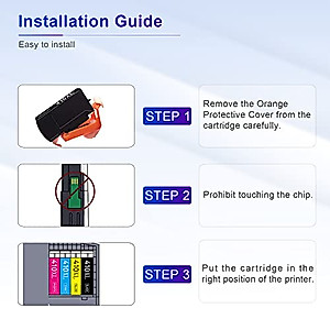 Vinker 410XL Remanufactured Ink Cartridge Replacement for Epson 410 Ink Cartridges Combo Pack 410XL T410 T410XL for Expression XP-530 XP-630 XP-635 XP-640 XP-830 XP-7100 Printer (5 Pack)