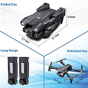 Uiqozok Drone with Camera for Adults, 1080P HD Mini FPV Drones for Kids Beginners, Foldable RC Quadcopter Toys Gifts for Boys Girls with Altitude Hold, 3D Flip, Headless Mode, 3 Speeds, Carrying Case