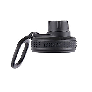 Takeya Originals Vacuum Insulated Stainless Steel Water Bottle, 40 Ounce, Graphite & Originals Bottle Replacement, Spout, Black