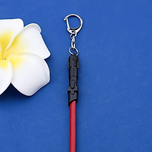 FAADBUK Wars Lover Gift Wars Darth Vader Lightsaber Keychain Wars Cosplay Gifts for Friend Family (Red with Black K-S)