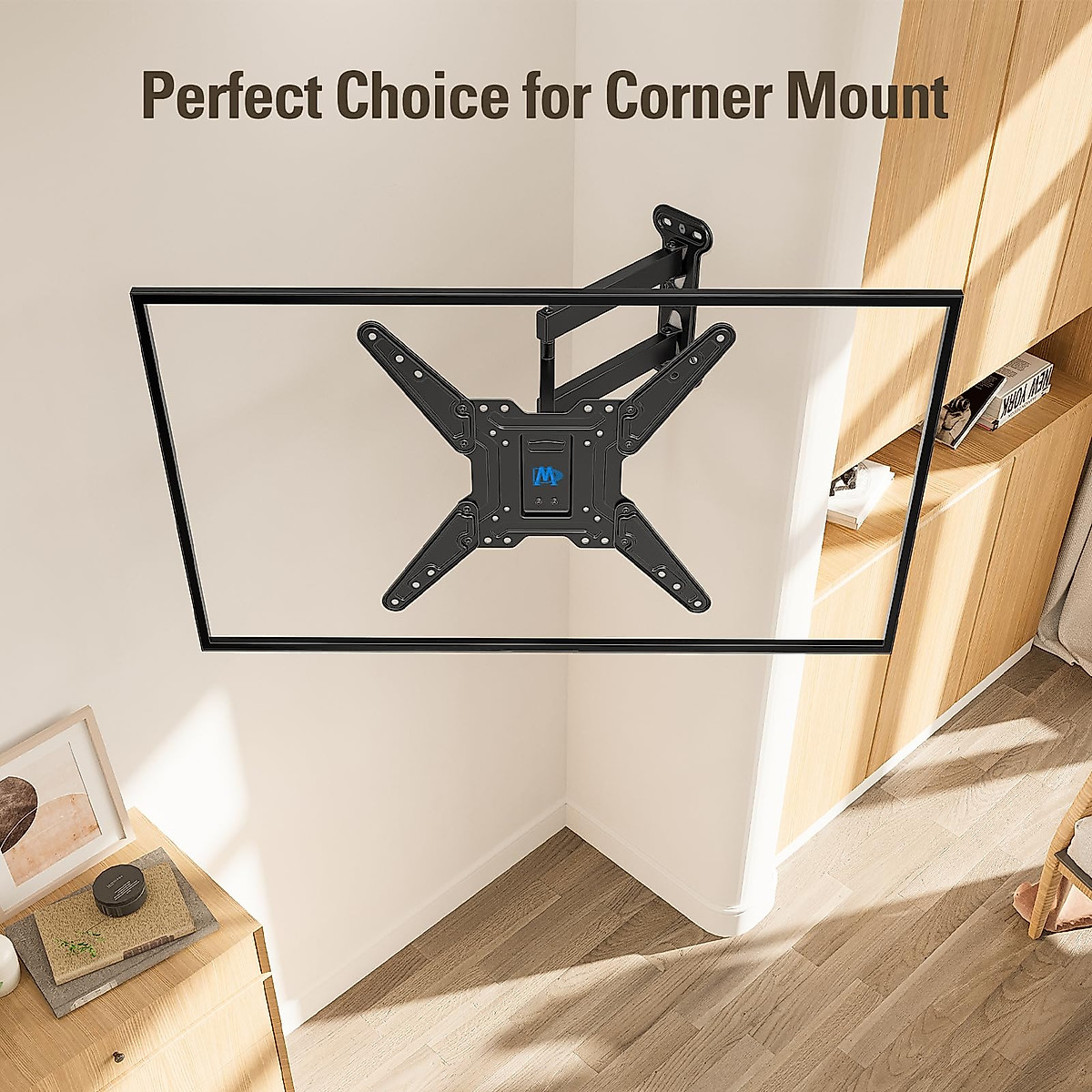 Mounting Dream TV Wall Mount Bracket for Most of 26-55 Inch LED, LCD, OLED and Plasma Flat Screen TV with Full Motion Swivel Articulating Arm up to VESA 400x400mm and 60 lbs, MD2393-MX