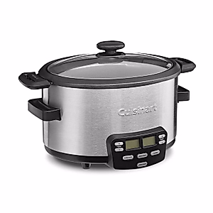 Cuisinart MSC-400 3-In-1 Cook Central 4-Quart Multi-Cooker: Slow Cooker, Brown/Saute, Steamer, Silver