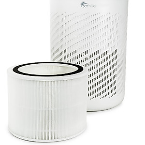 Senville Air Purifier for Home Allergies, Pet Hair in Bedroom, 3-in-1 HEPA Filter, Dust, Smoke, Pollutants, Odor, Flow 500, White