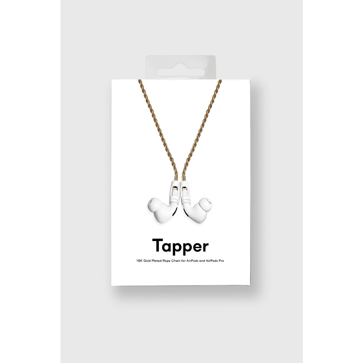 Tapper 18K Gold Plated Rope Chain for AirPods & AirPods Pro
