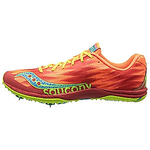 Saucony Women's Kilkenny XC5 Flat W, Vizi Orange/Citron, 9.5 M US