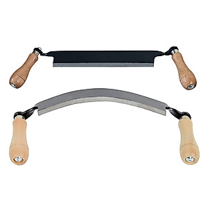 Timber Tuff 10" Straight Wood Blade Draw Shave Knife with 10" Curved Draw Knife