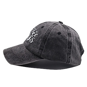 All I Need Is Coffee and My Dogs Hat, Dog Dad & Mom Baseball Cap, Coffee Life Adjustable Embroidered Distressed Denim (Embroidered Black, One Size)