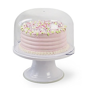 TSP by Architec Cake Decorating Turntable & Display, 3 tools in 1 Cake Stand, Decorate, Serve & Store