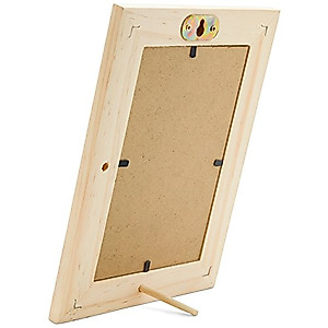 DIY Picture Frames, 4x6 Craft Frames Set, Unfinished Solid Pine Wood DIY Photo Frames, For Arts and Crafts DIY Painting Projects, Set of 3 (6x8 Frame Size Holds 6x4 Pictures) For Adults and Kids Craft