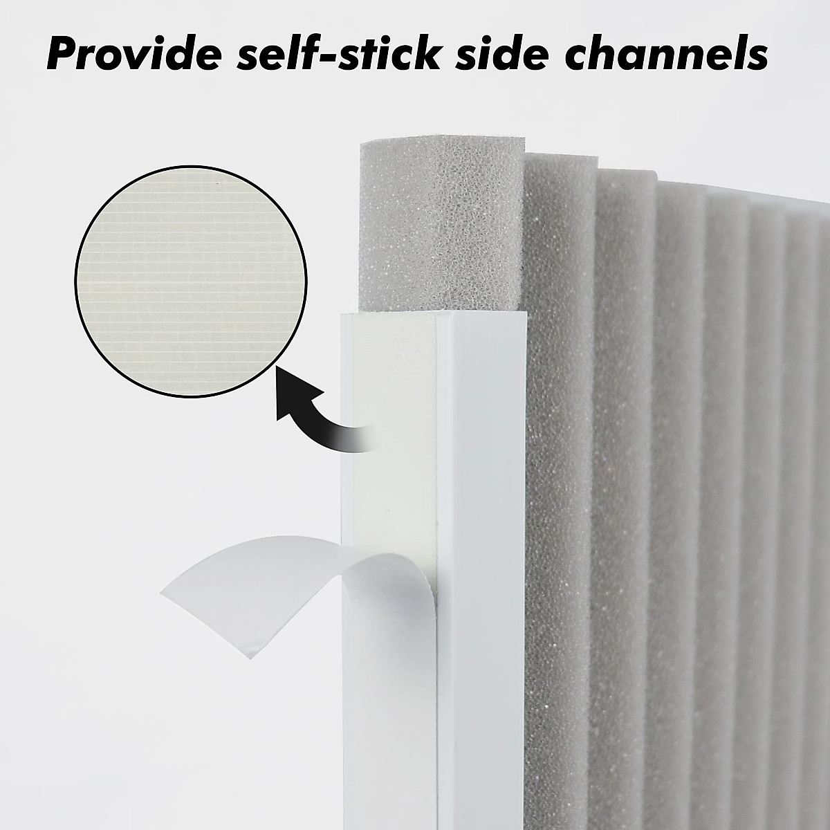 BJADE'S Window Air Conditioner Side Panels Kit,Window AC Foam Insulation Side Panels for Window AC Unit Indoor Air Conditioner Cover for Summer Winter Protection,18" x 9" x 7/8" Window Seal Panel