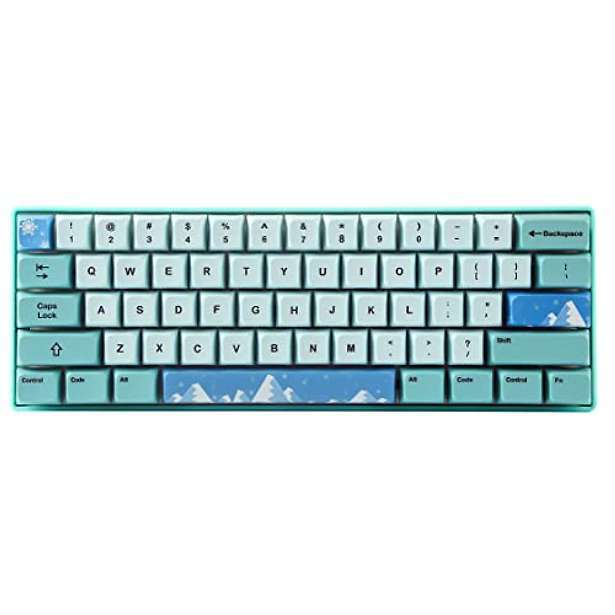 BOYI 60% Mechanical Gaming Keyboard,BOYI 61 Mini RGB Cherry MX Switch PBT Keycap 60% RGB Mechanical Gaming Keyboard (Ice Colors, Cherry MX Brown Switch)
