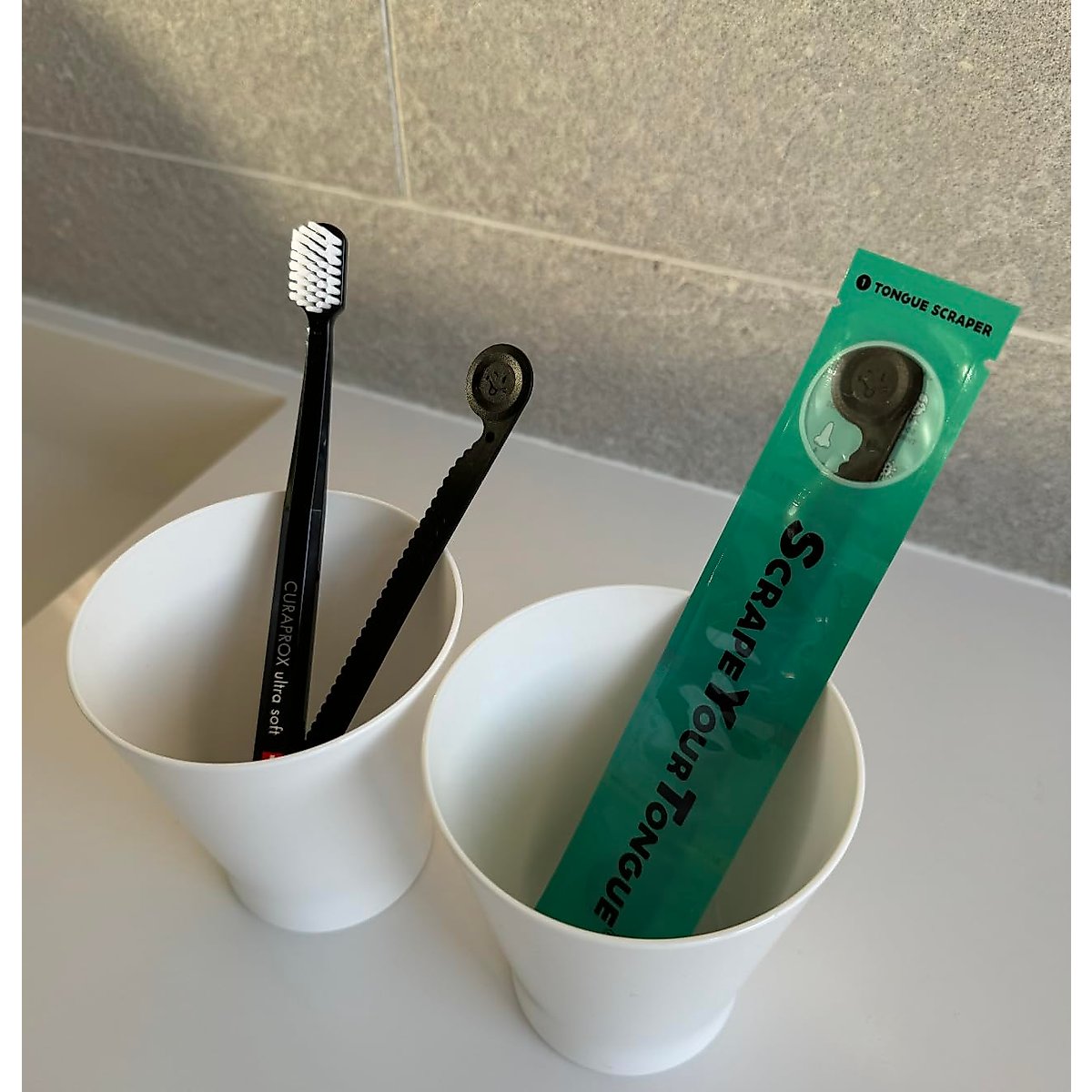 ScrapeYourTongue - #1 Daily Tongue Scraper for Oral Health. 100% Recyclable, Reusable, and Gag Proof Tongue Cleaner (1 Count (Pack of 1))
