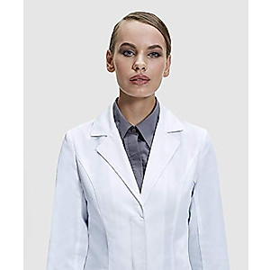 Dr. James Lab Coat for Women, Tailored Fit, Feminine Design, White, 33 Inch Length (6)