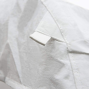 Abba Patio Carport Replacement Top Canopy Cover for Garage Shelter with Fabric Pole Skirts and Ball Bungees, 12 x 20 Feet, White