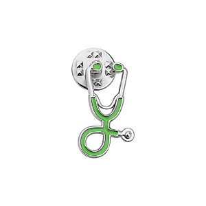 Nurse Stethoscope Enamel Pin Medical Doctor Nurse Stethoscope Brooches Christmas Gift (Pink-s)