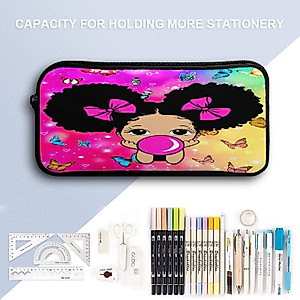 JYSDZSE African Girls 3D Printed Backpack 17 Inch Set School Bag/Crossbody/Pencil Bag Three Piece Backpack for Men and Women