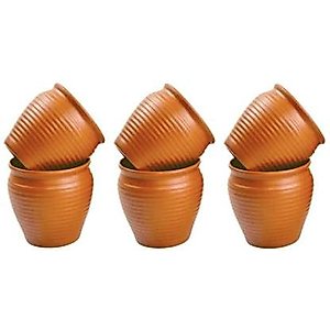 Generic Kullad Cup Chai Kullad Kulhad Tea Cup Tea Cups Set Peck Of 6 ( Ceramic ) Dishwasher Safe