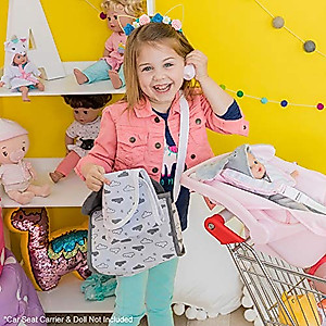 ADORA Baby Doll Diaper Bag with Sturdy Straps, Includes Changing Mat and 2 Doll Diapers (Fits 13" Dolls), Birthday Gift for Ages 3+ - Twinkle Stars