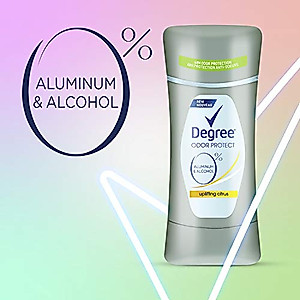 Degree 0% Aluminum Free Deodorant Uplifting Citrus 4 Count 48H Odor Protection Deodorant for Women 2.6 oz