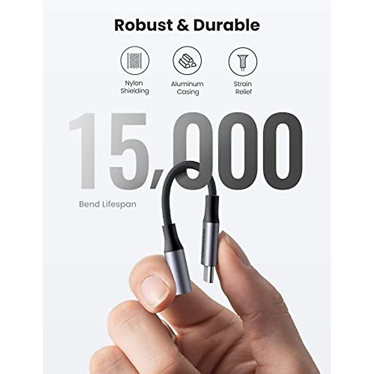 UGREEN Braided USB C to 3.5mm Audio Adapter and 2 in 1 USB C to 3.5mm Headphone and Charger Adapter Bundle