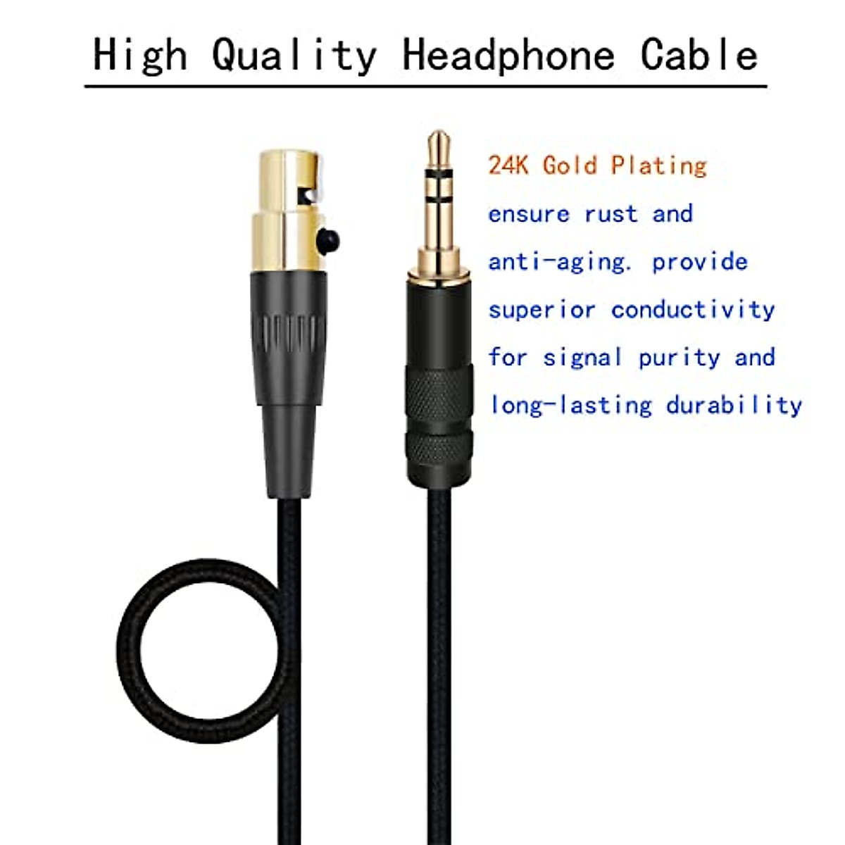 gotor 6N OFC Replacement Cable for AKG Q701 K702 K240 K240S K240MK II K141 K171 K181 K712 Q702 Headphones