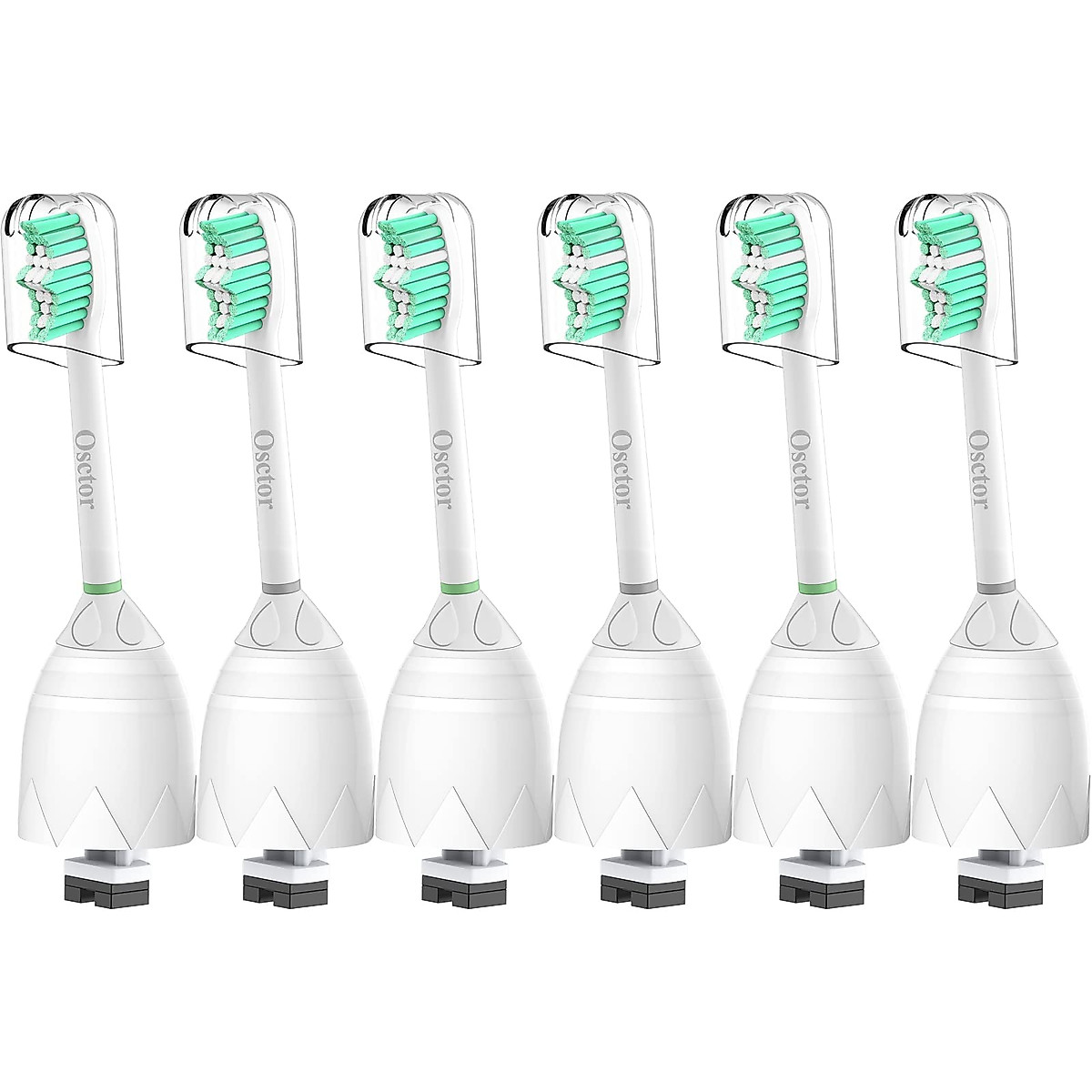 Osctor Replacement Brush Heads Compatible with Phillips Sonicare E-Series HX7022/66, 6 Pack, Fit Essence, Xtreme, Elite, Advance and CleanCare Screw-on Electric Sonic Toothbrush Handles