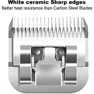 DODAER Detachable Pet Dog Grooming Clipper Ceramic Blades,Compatible with Andis Size 4FC Cut Length 3/8"(9.5mm),Most Oster A5,Wahl KM10 Series Clippers