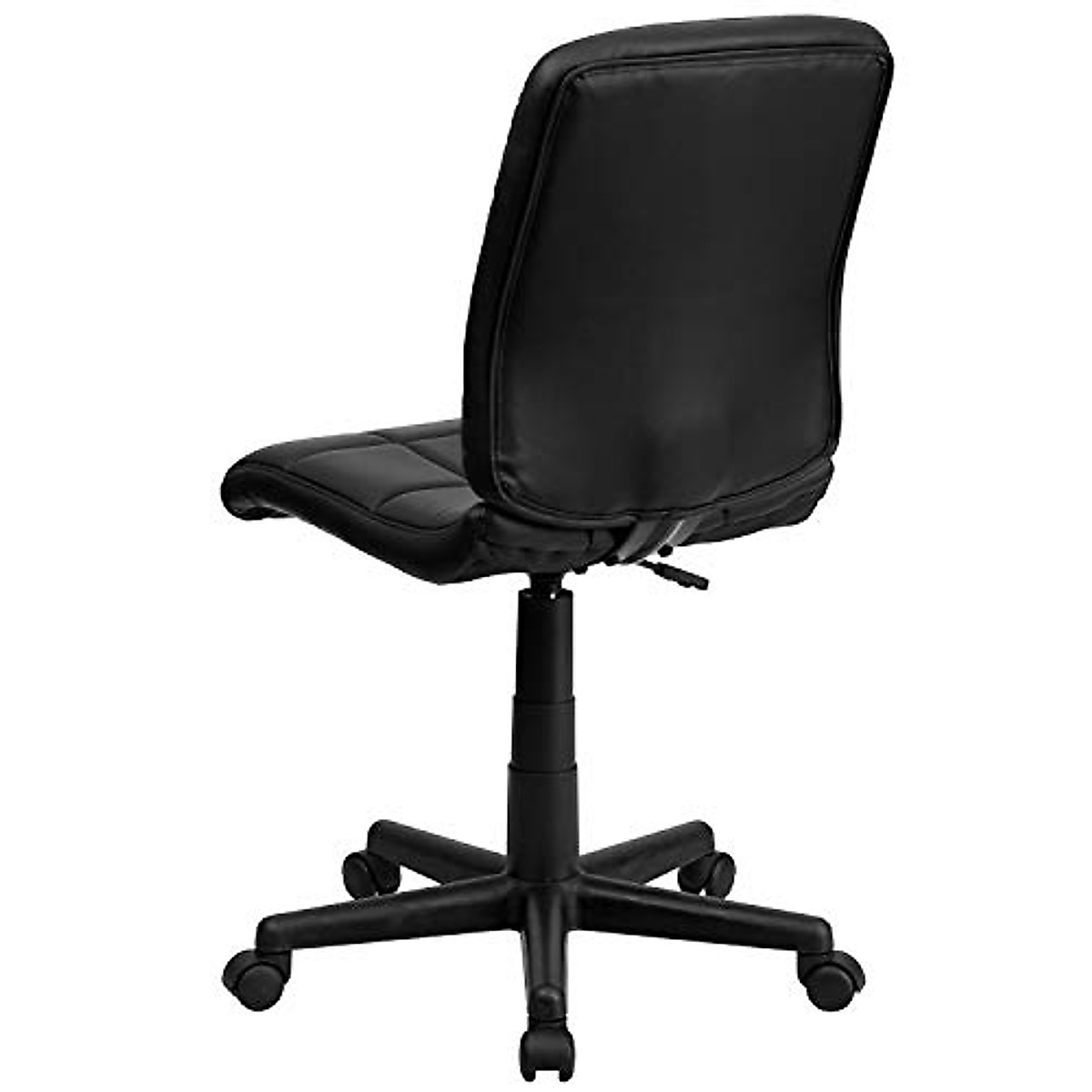 Flash Furniture Clayton Mid-Back Black Quilted Vinyl Swivel Task Office Chair