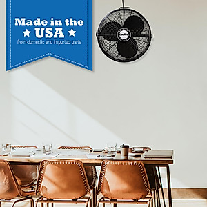 Air King 9318 Industrial Grade High Velocity Multi Mount Fan, 18-Inch,Black