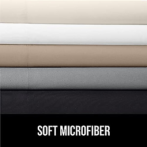 Gorilla Grip Laundry Basket and Fitted Bed Sheet, Laundry Bag Size 82L in Gray, Easy Carry Handles, Bed Sheet Size Twin in Gray, Shrink Resistant Deep Pocket, 2 Item Bundle