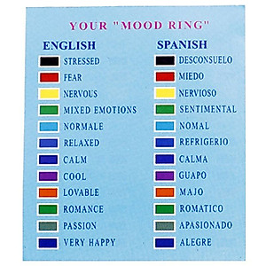 RIMOBUL Authentic Adjustable Mood Ring,Smiley Face，Magic Eyes - Pack of 3