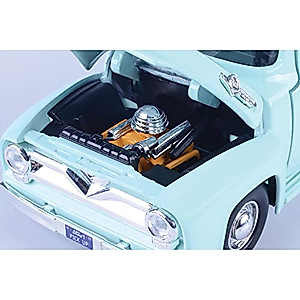 1955 Ford F-100 Pickup Truck Light Green 1/24 Diecast Model Car by Motormax 79341