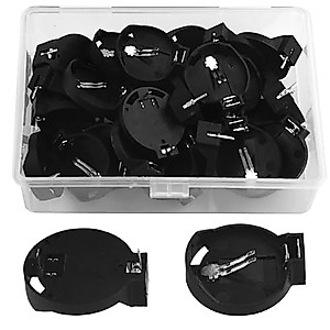 WMYCONGCONG 30 PCS CR2032 CR2025 Coin Button Cell Battery Holder Case, Black