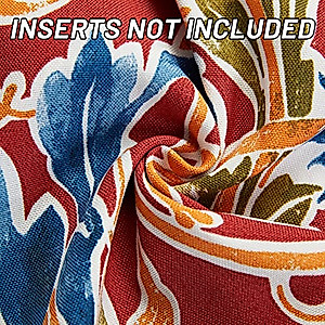 JMGBird 18"x 18" Throw Pillow Covers, Set of 2 Decorative Indoor Outdoor Square Pillowcase Soft Cushion Case, Home Decor for Furniture, Patio, Couch, Bed, Sofa, Bedroom