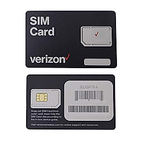 Verizon Wireless 4G LTE SIM Card - All 3 Sizes (3-in-1), Nano/Micro/Standard Sizes (4FF / 3FF / 2FF)