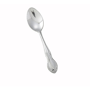 Winco 12-Piece Elegance Demitasse Spoon Set, 18-0 Stainless Steel,Silver