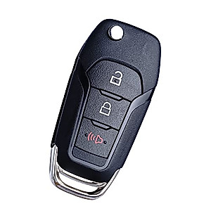 Flip Key Fob Replacement Compatible for Ford F-150 F-250 F-350 2015 2016 2017 2018 2019 2020 Explorer (2016-2020) F-350 F-450 Ranger Ecosport Bronco Ignition Key Keyless Entry Remote N5F-A08TAA